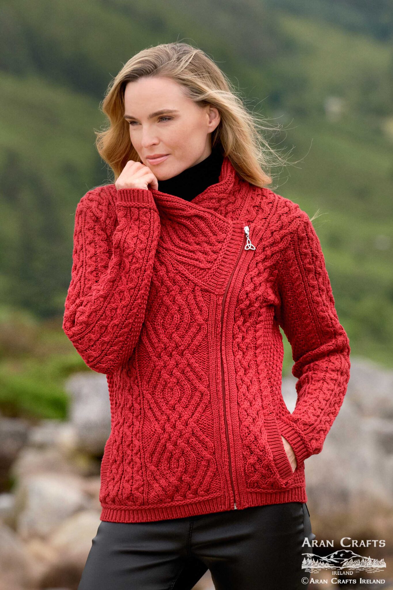 SHANNON SIDE ZIP CARDIGAN Z4630 - West End Knitwear