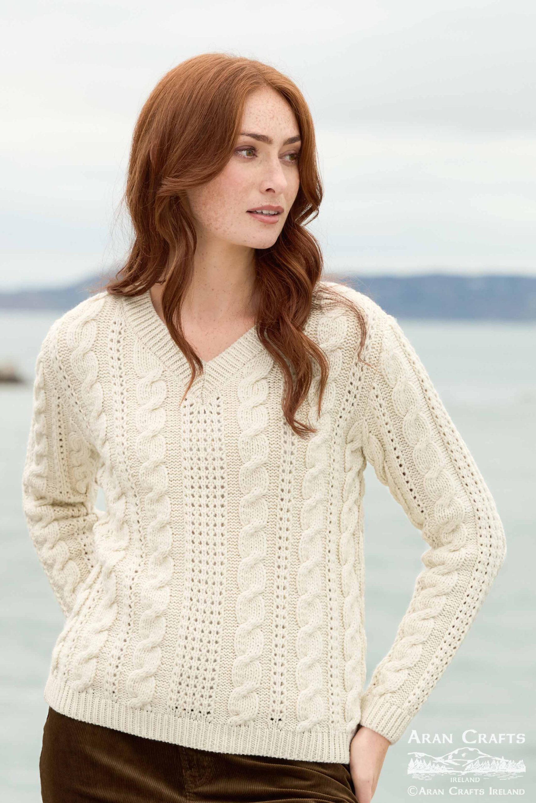 ARDMORE SUPER SOFT V-NECK SWEATER V5660 - West End Knitwear